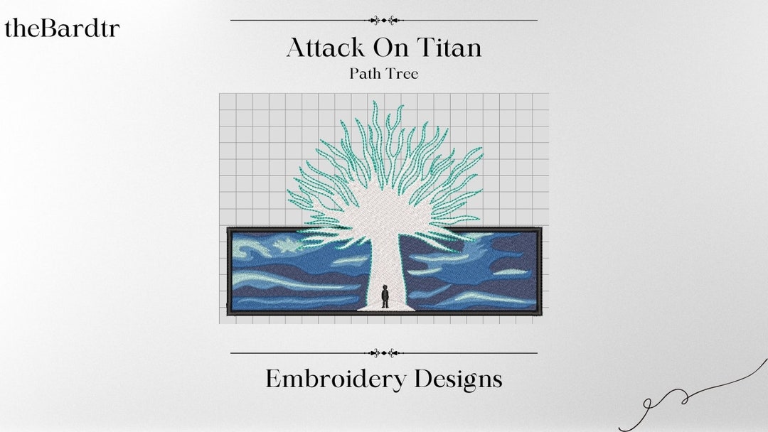 Attack on Titan Embroidery Digital File Path Tree - Etsy
