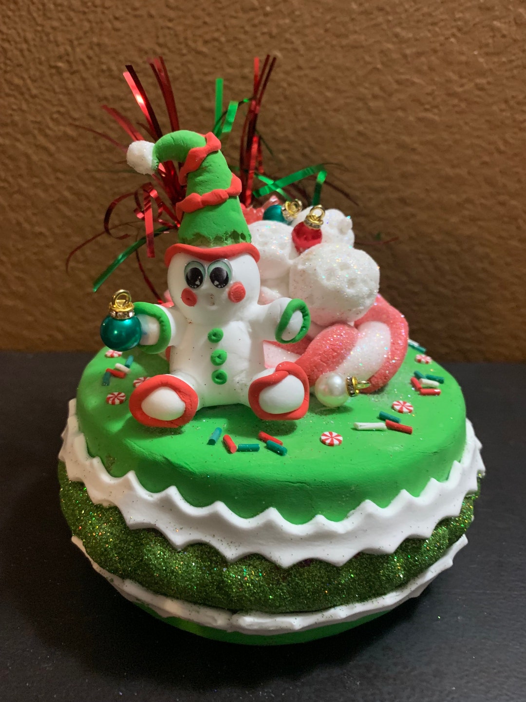 Fake Bake Christmas Snowman Elf Macaron Cookie - Etsy