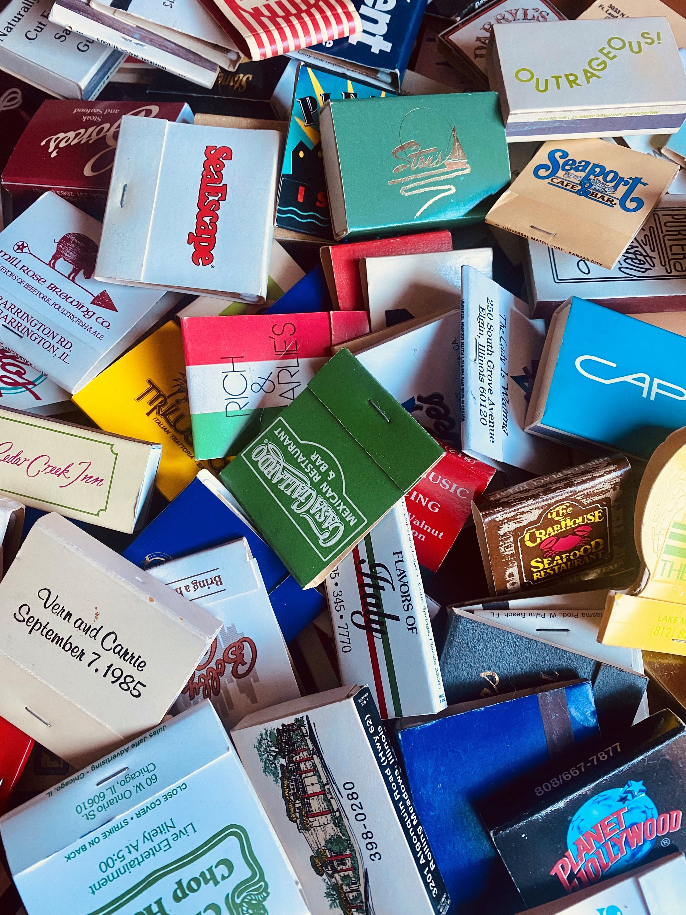 Custom Selected Vintage Matchbooks Lot of 5 or 10, Vintage Hotel ...