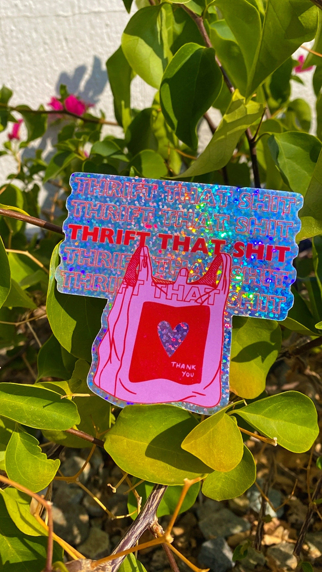 Thrift That Shit Sticker, Water Bottle Decoration, Laptop Decal, - Etsy