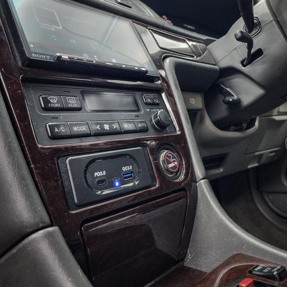 Front Center Console USB Power Adapter - JZX100 Chaser, Cresta, Mark II ...