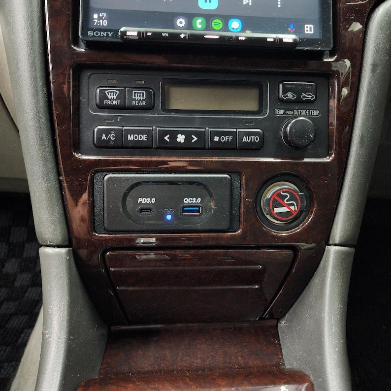 Front Center Console USB Power Adapter - JZX100 Chaser, Cresta, Mark II ...