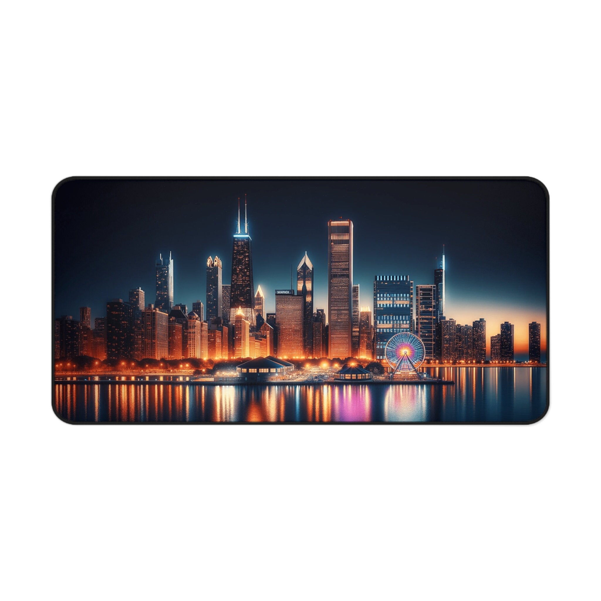 Chicago Skyline Desk Pad, Navy Pier Desk Mat, Windy City Mousepad ...