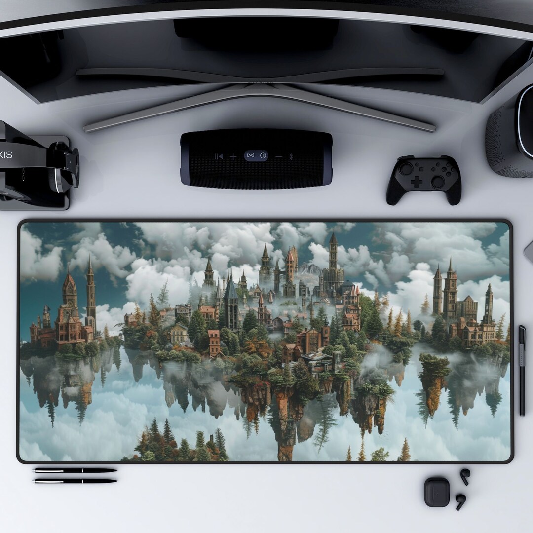 Science Fiction Desk Pad, Sci-fi Themed Computer PC Mat, Extra Long ...