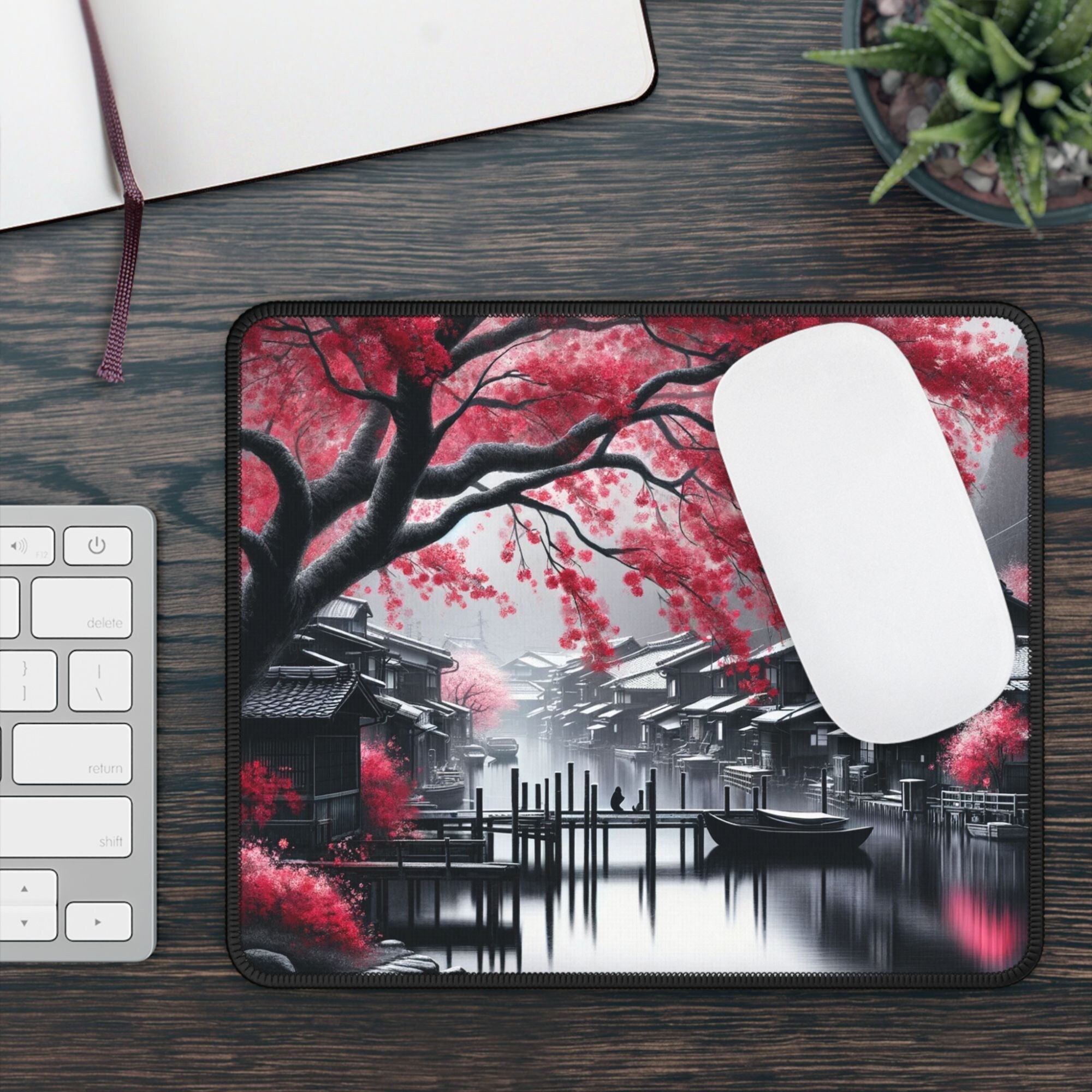 Japanese Art Desk Pad, Traditional Japan Scene Desk Mat, Japan Art ...