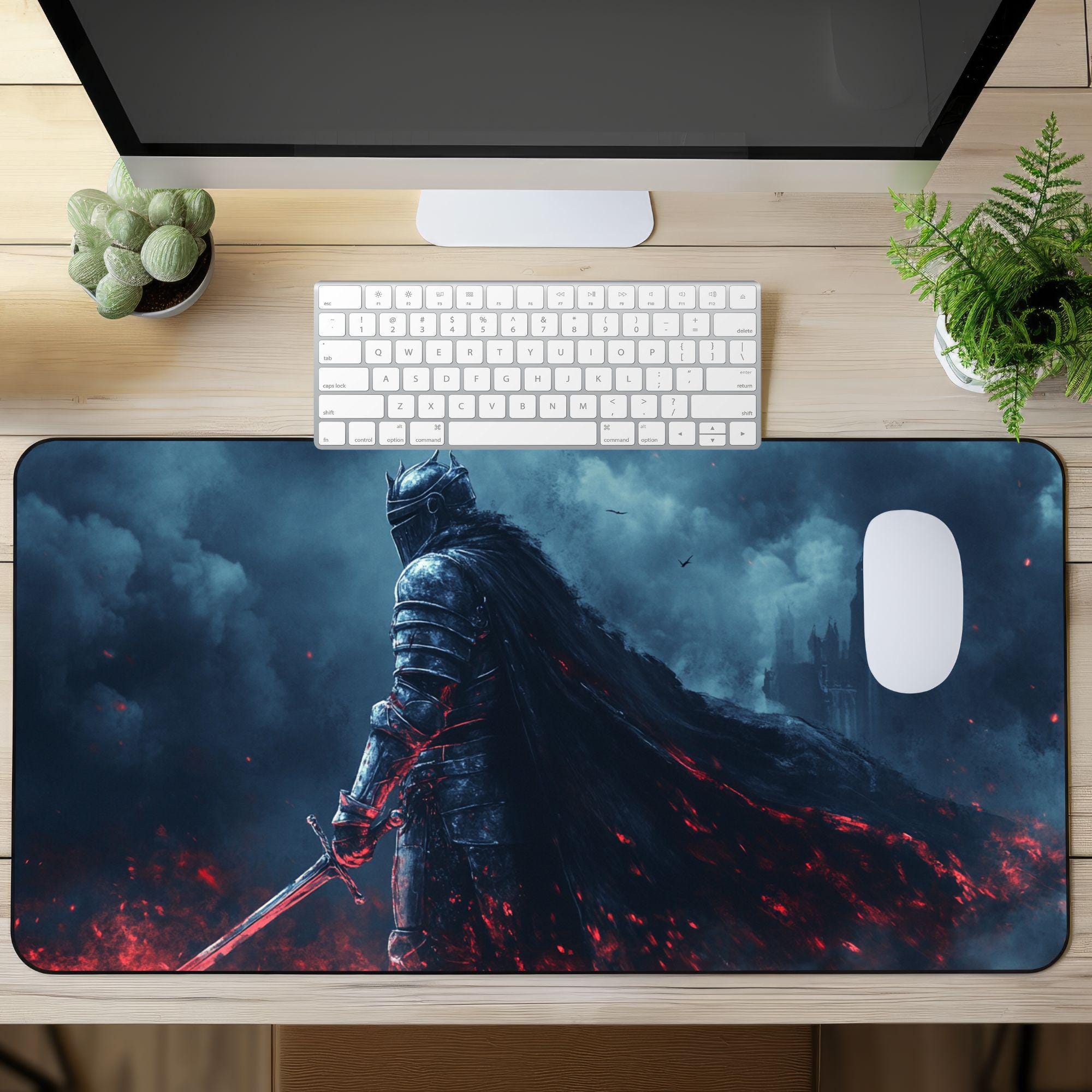 Mystic Knight Playmat for Table Top Gaming, Tcg Desk Pad, PC Gamer Mat ...