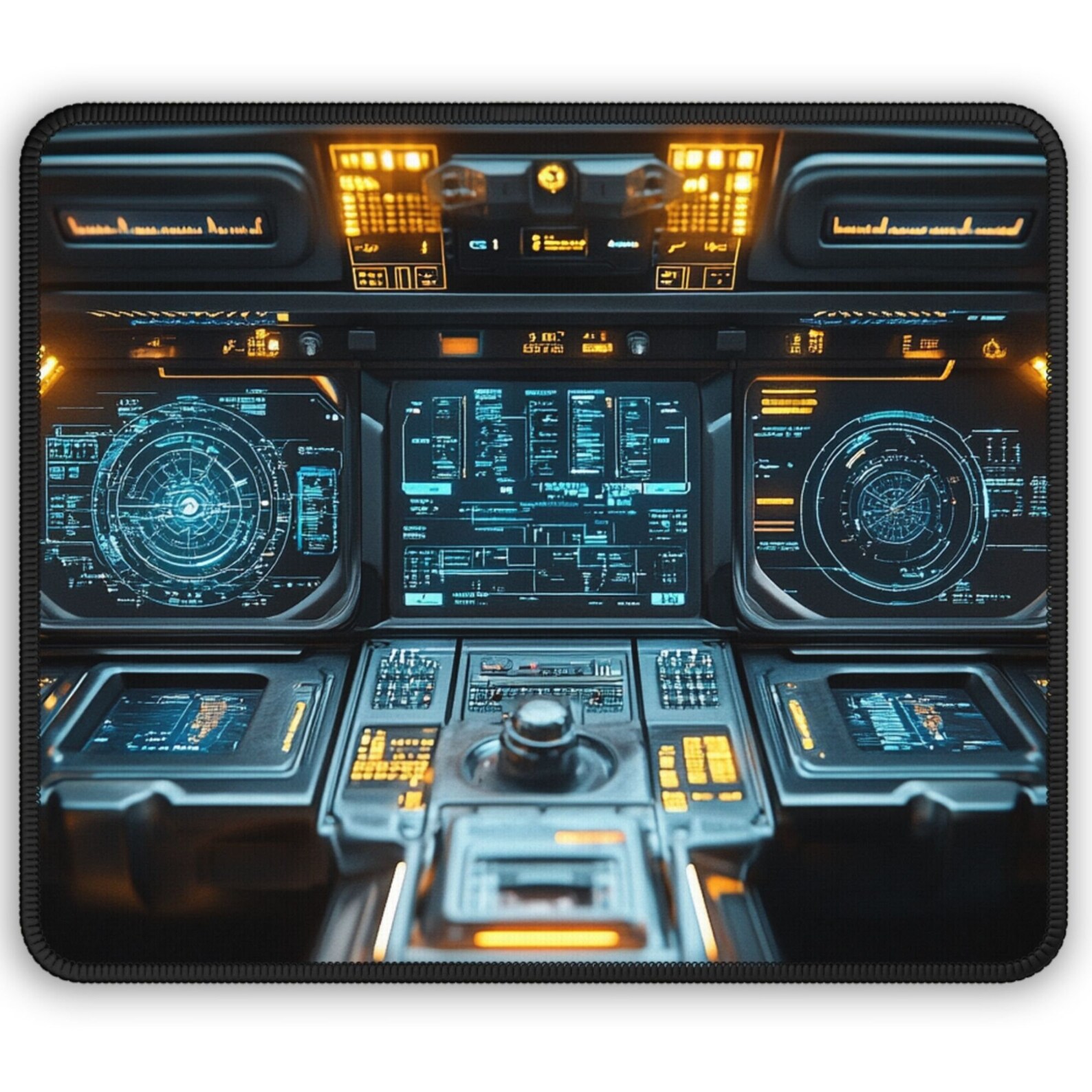 Flight Instrument Panel Desk Pad, Futuristic Style Desk Mat, Extra Long ...