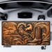 Western Art Desk Pad, Tooled Leather Look Inspired Computer PC Mat, Art ...