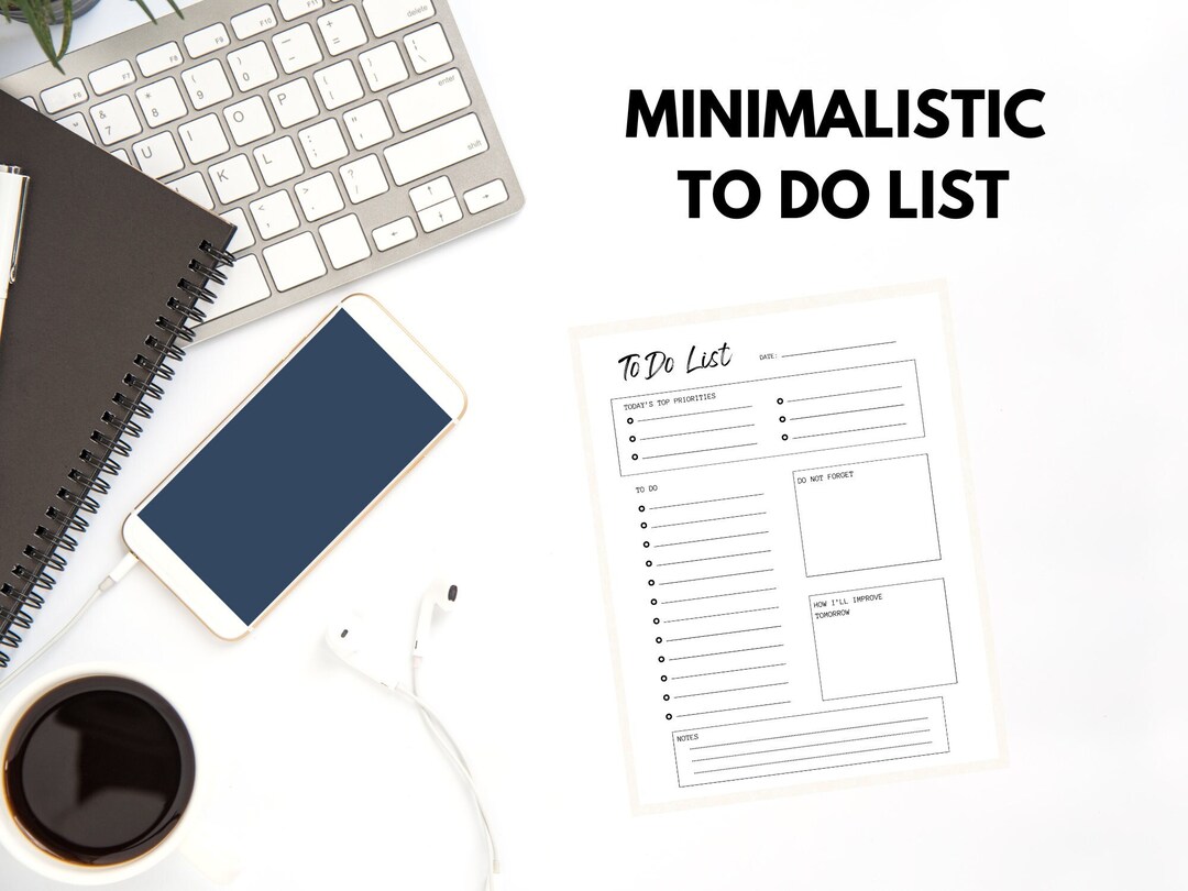 Minimalistic to Do List Printable | Task Priority List | Daily Plan ...