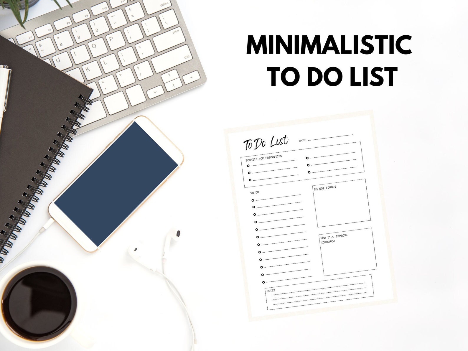 Minimalistic to Do List Printable | Task Priority List | Daily Plan ...