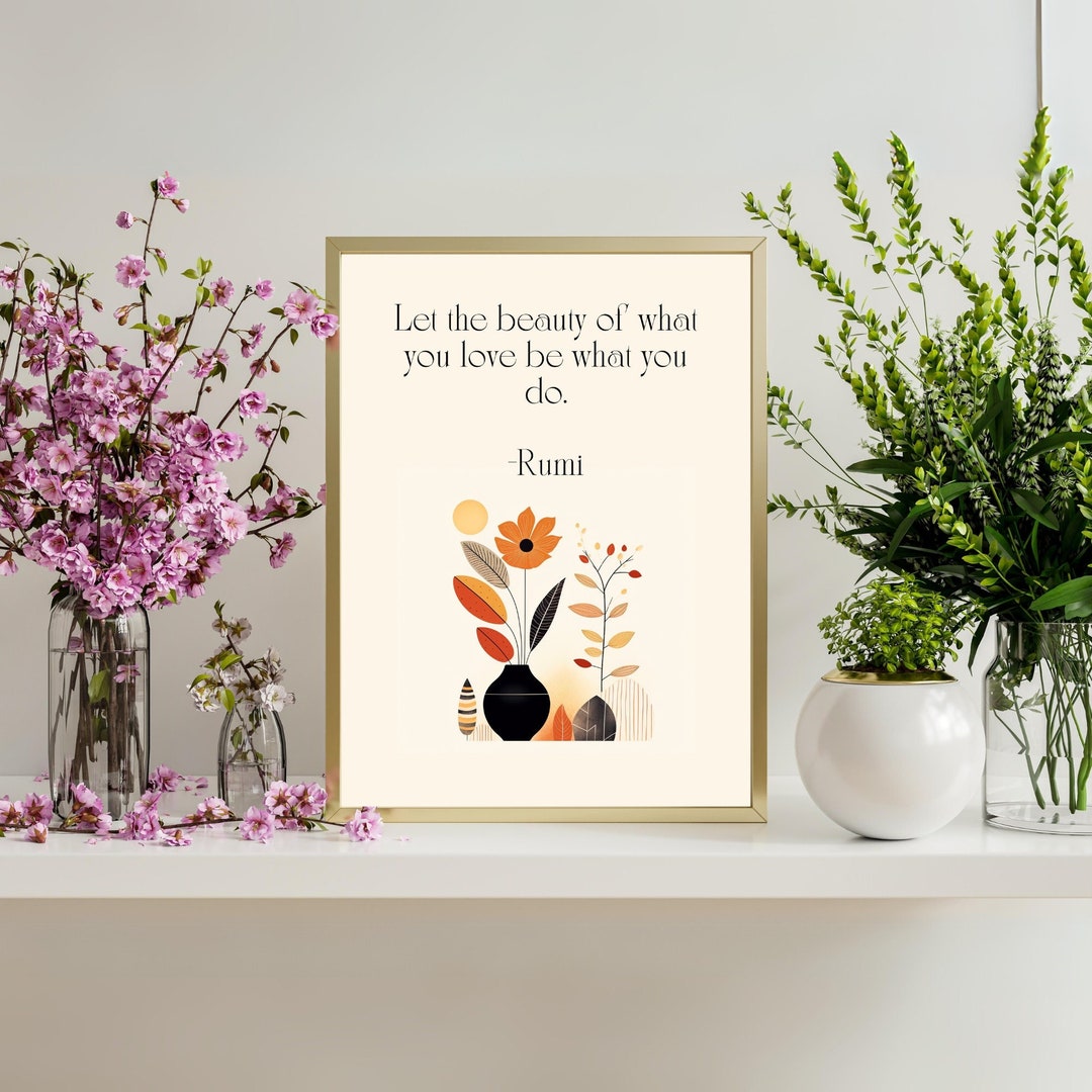 Rumi Wall Art, Rumi Quote Art, Rumi Poetry Art, Rumi Print, Rumi Art ...