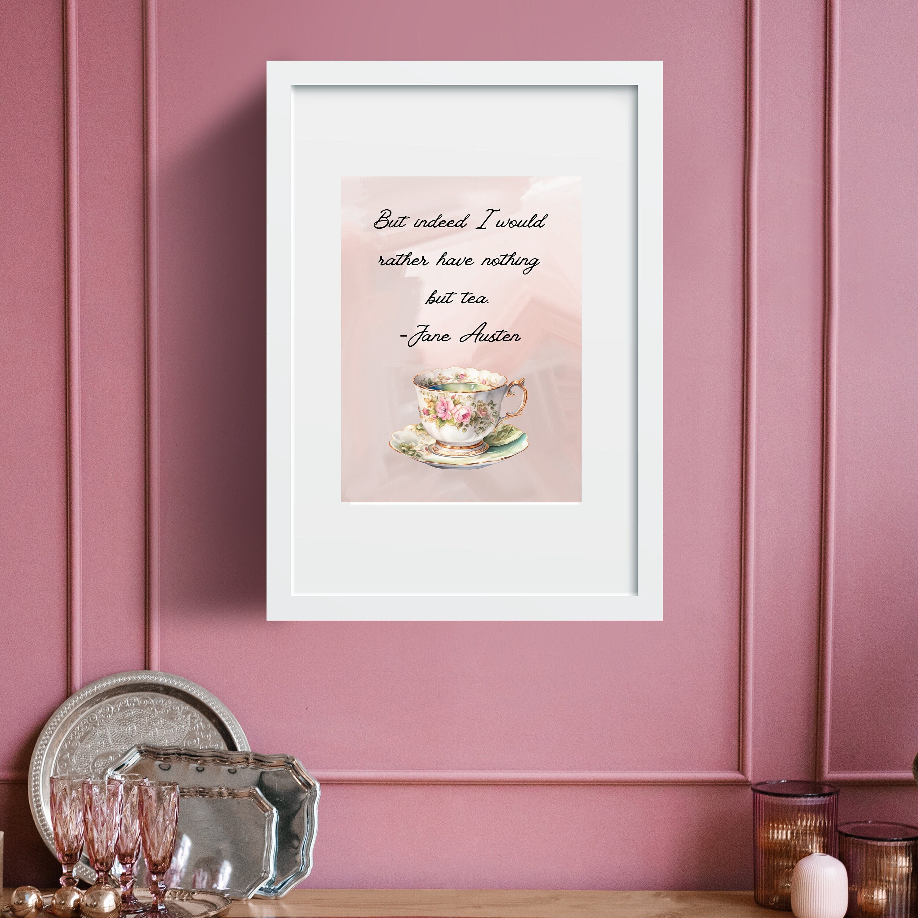 Tea Quotes, Teacup Print, Teacup Printable, Kitchen Wall Art, Office ...
