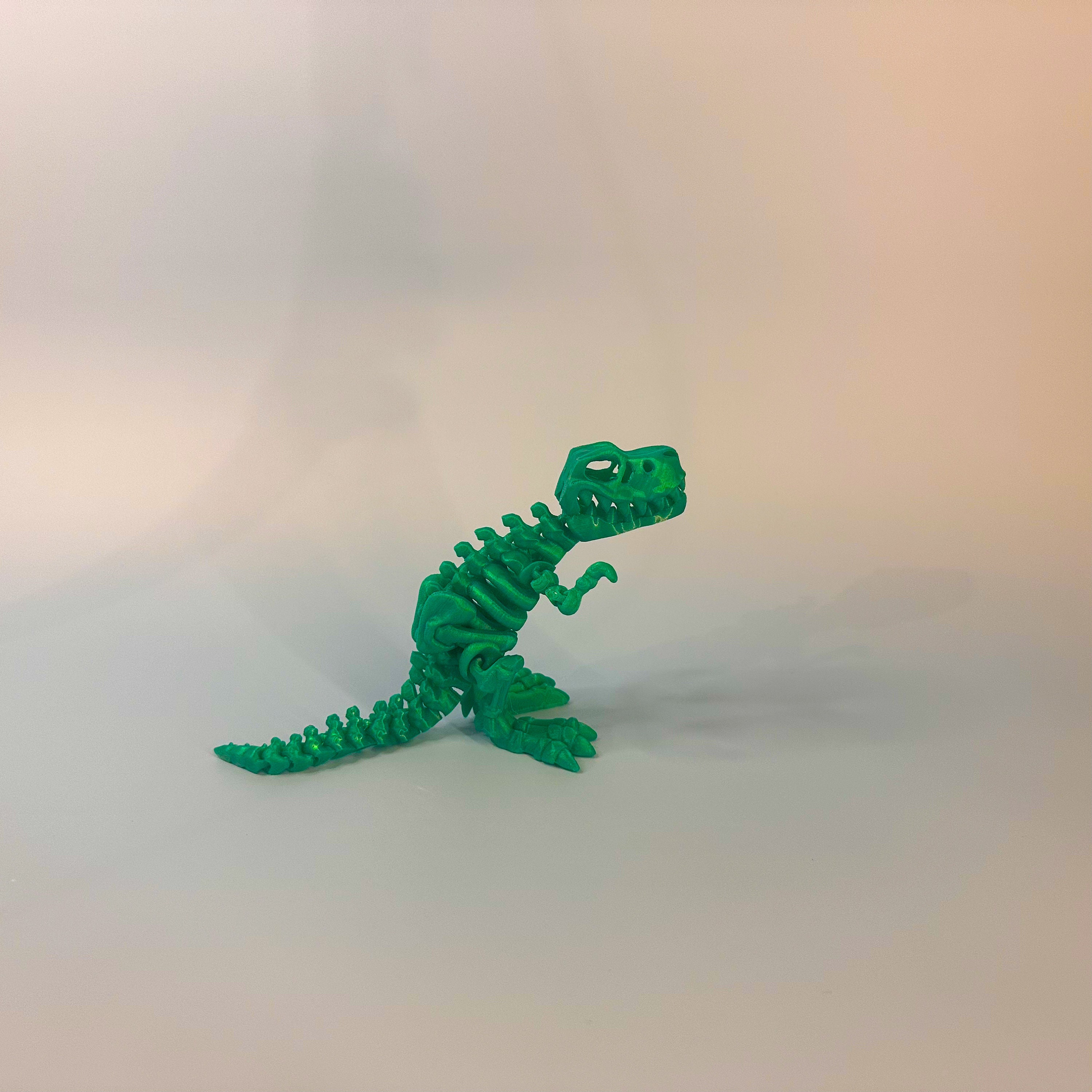 Skeleton T-rex Dinosaur With Bone! Sensory-flexi Toy-articulating - Etsy