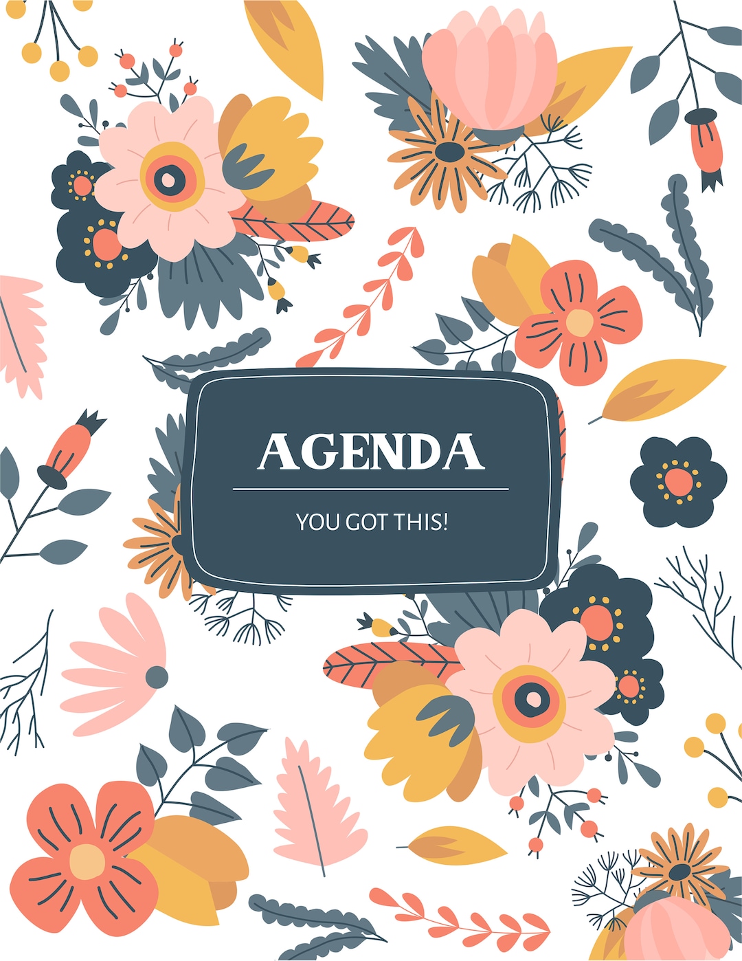 Digital Daily Planner Cover and Daily Note Sheet, Simple Download ...
