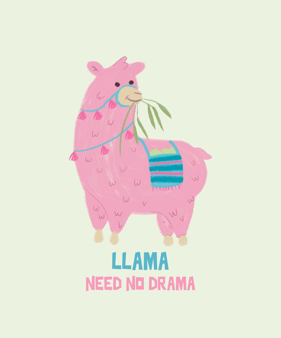 Llama Need No Drama | Digital Download | Llama Prints | Nursery ...