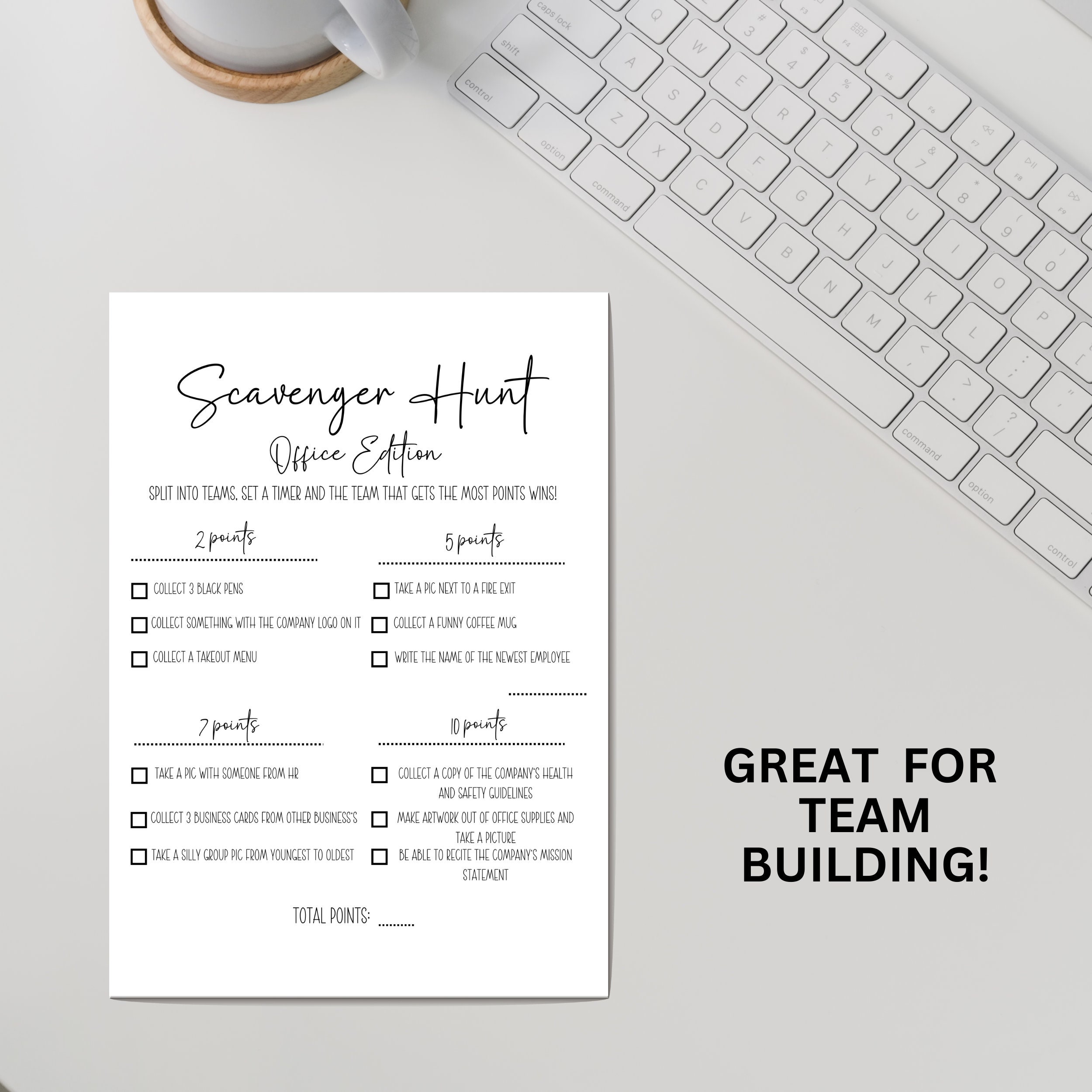 Office Scavenger Hunt Fun Team Building Games Ice Breaker Games for ...