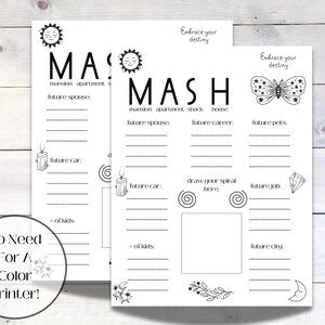 Fortune Telling MASH Game, Y2K Throwback With 7 Categories, Perfect for ...