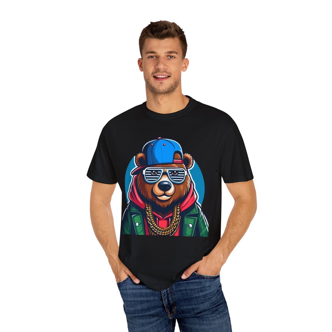 Retro Rap Bear: Iconic Old-school Vibe Tee Vintage Hip-hop Inspired ...