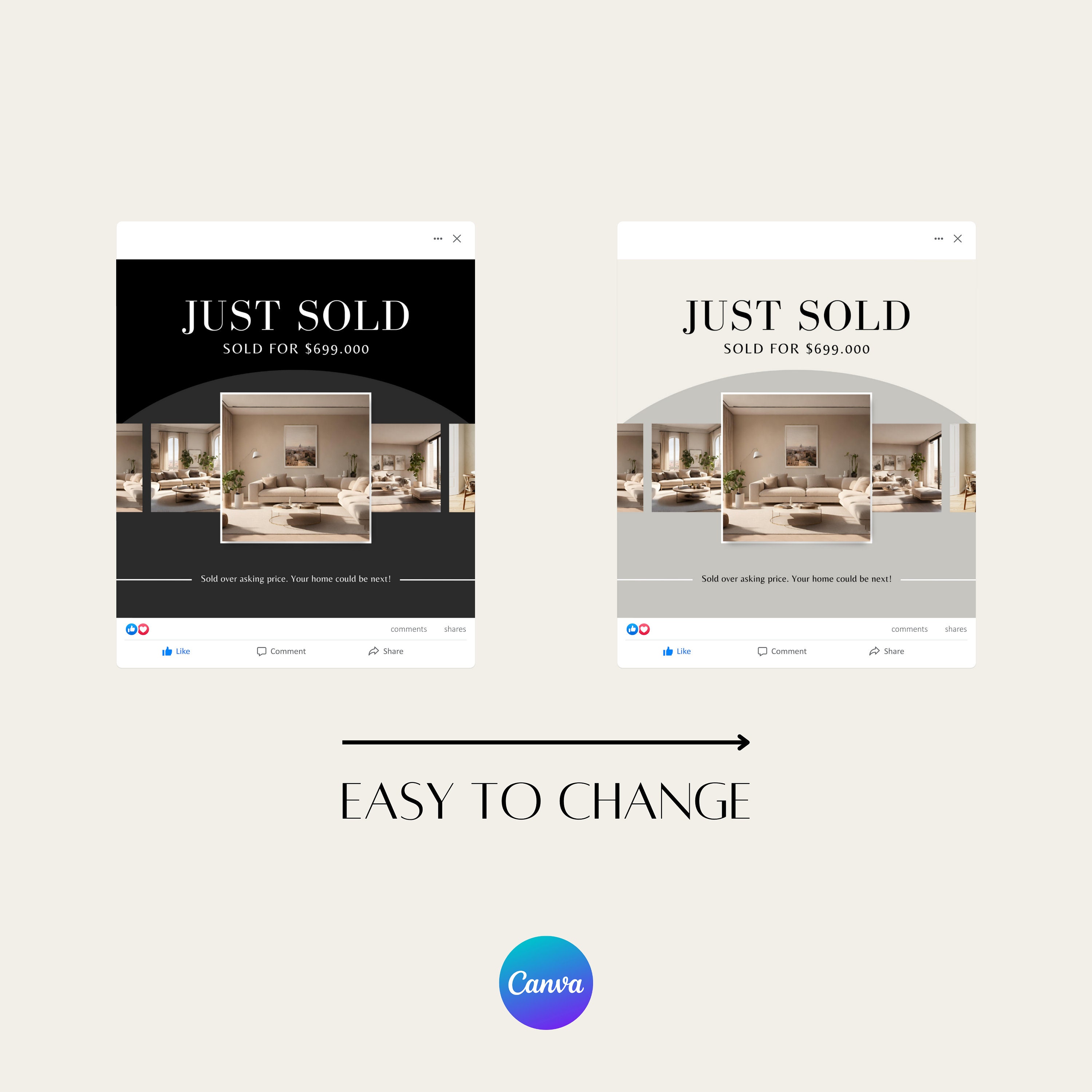 Just Sold Social Media Posts | Luxury Listing Updates | Just Sold ...