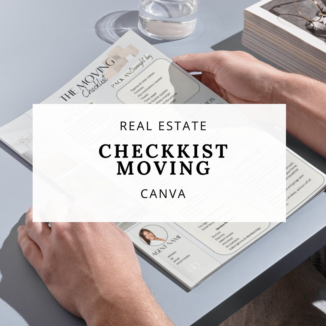 Real Estate Moving Checklist, Realtor Moving Guide, Printable Moving To ...