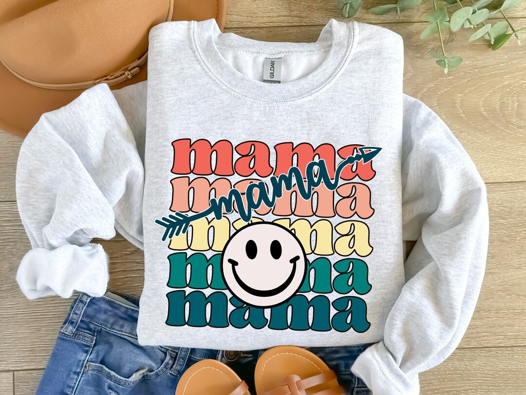Mama Sweatshirt, Mama Arrow Shirt, Womens Sweatshirt, Retro Mama ...