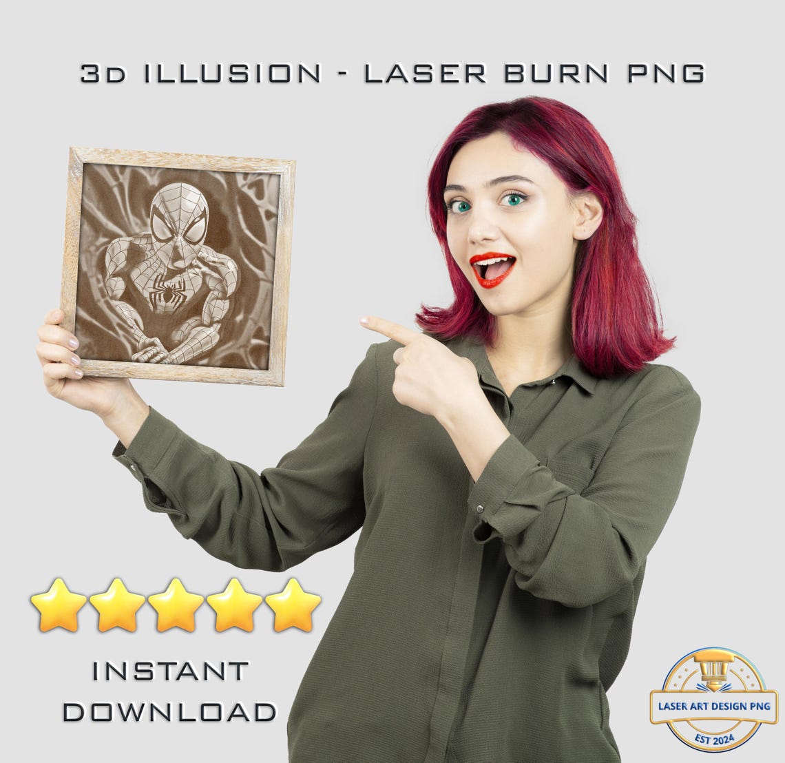 3D Web Guardian PNG | Laser Engraving File | High-resolution Digital ...