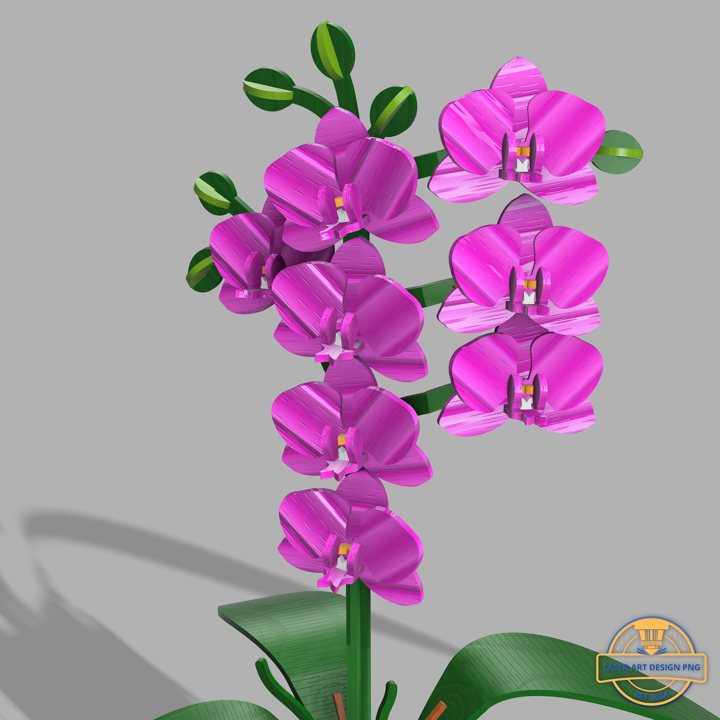 Diy Wooden Orchid 3d Puzzle Wood Flower Wooden Puzzle Gift for Her Home ...