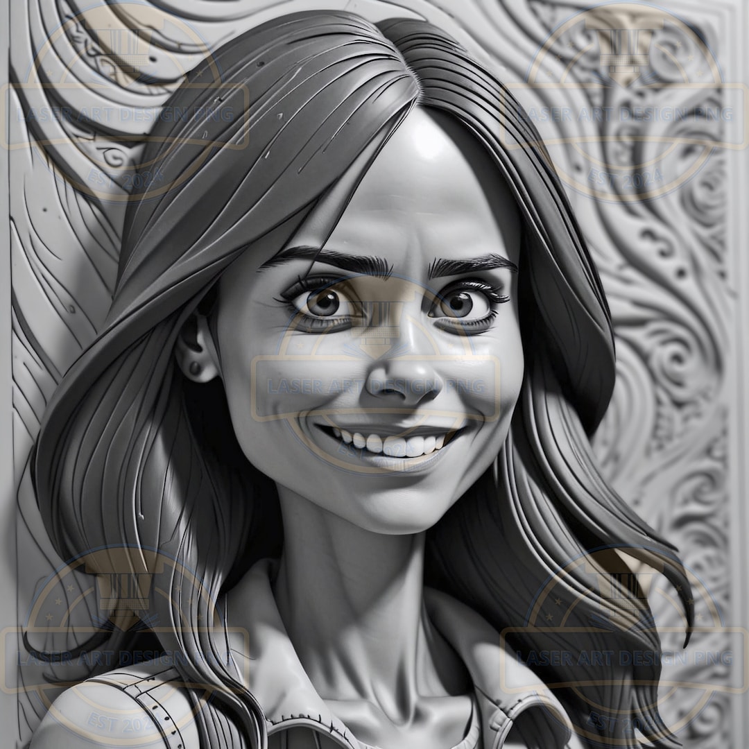 Laser Burn PNG Caricature PNG 3D Illusion Engrave Laser Ready Lightburn ...