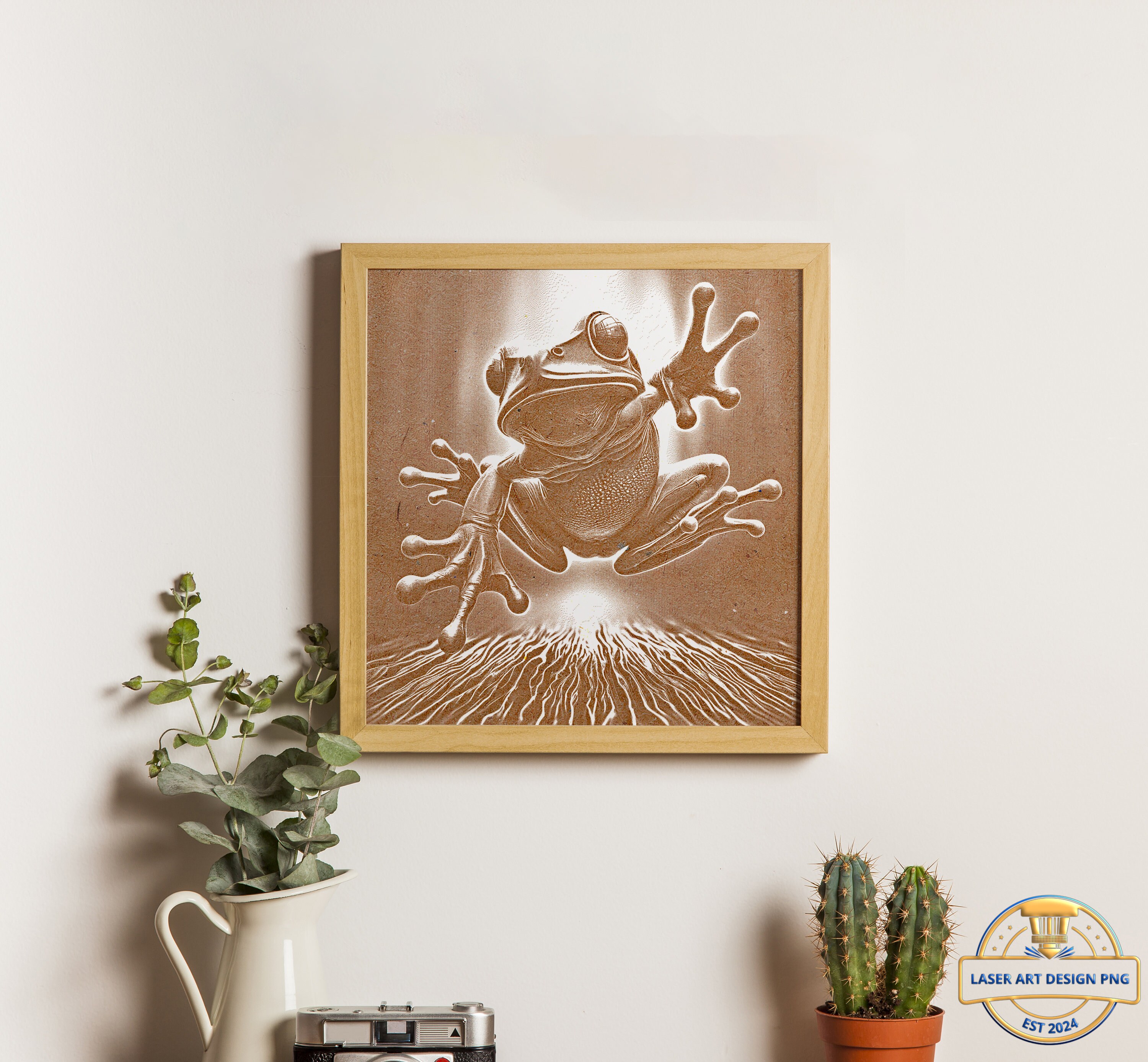 3D Frog Illusion Laser Engrave File: Animal PNG (digital Download) - Etsy