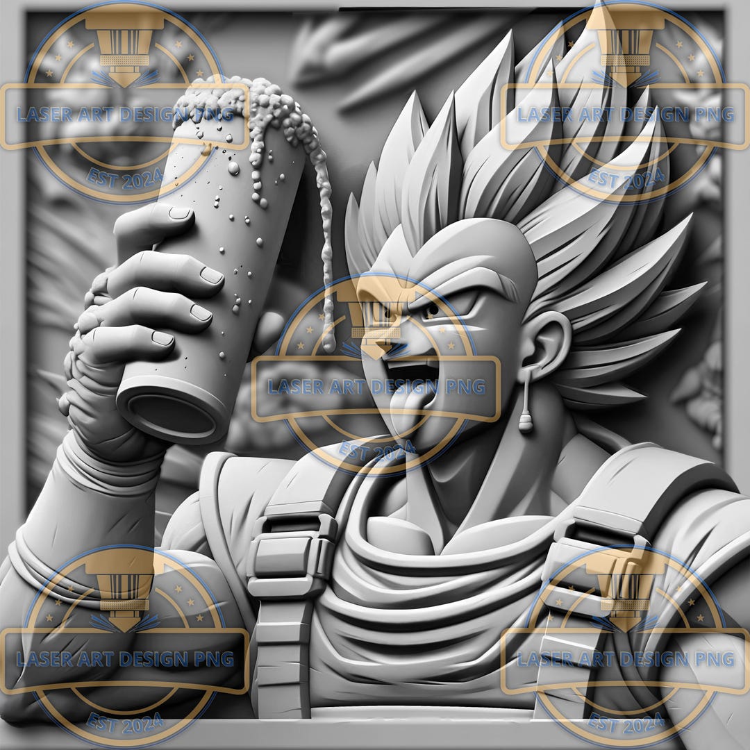 3D Anime Warrior Laser Engraving PNG | Digital Download for Wood ...