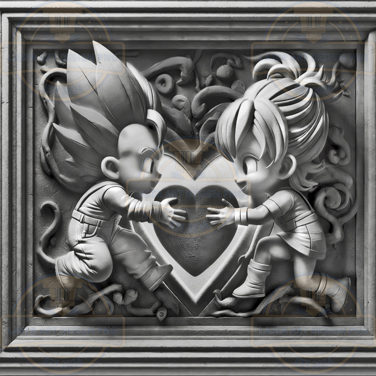 Laser Burn PNG 3D Illusion Engrave Laser Ready Lightburn File Digital ...