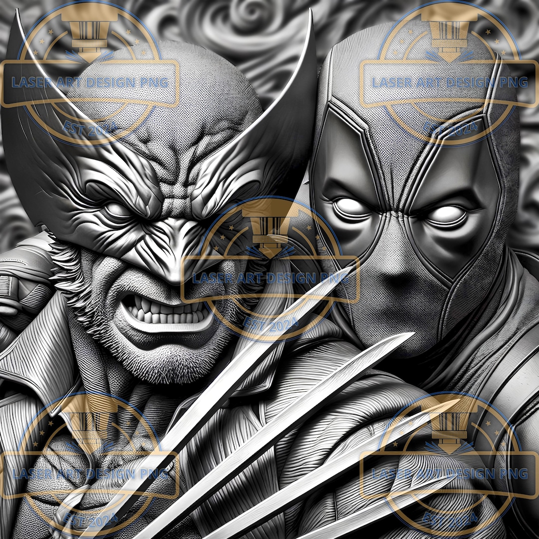 3D Illusion Wood Carving | Clawed Hunter & Masked Rebel | Laser ...