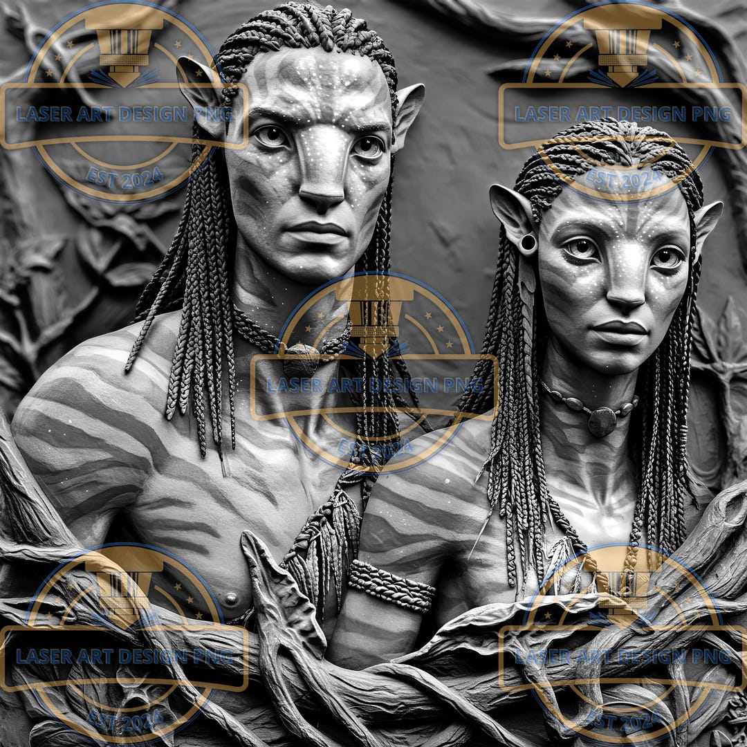 3D Tribal Couple PNG | Laser Engraving File | Lightburn Ready Digital ...