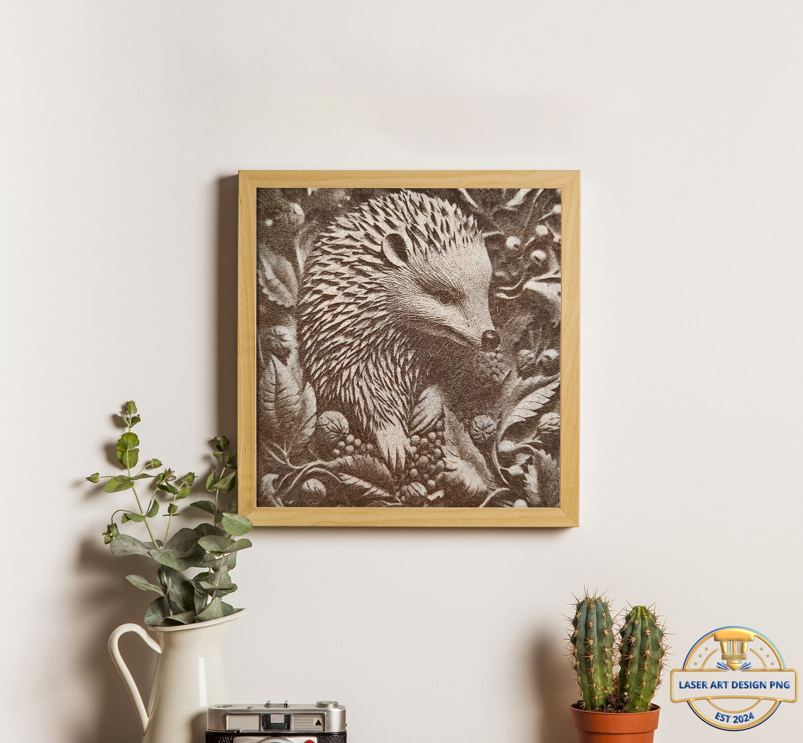 3D Hedgehog Laser Engraving File: Illusion Art PNG (digital Download ...