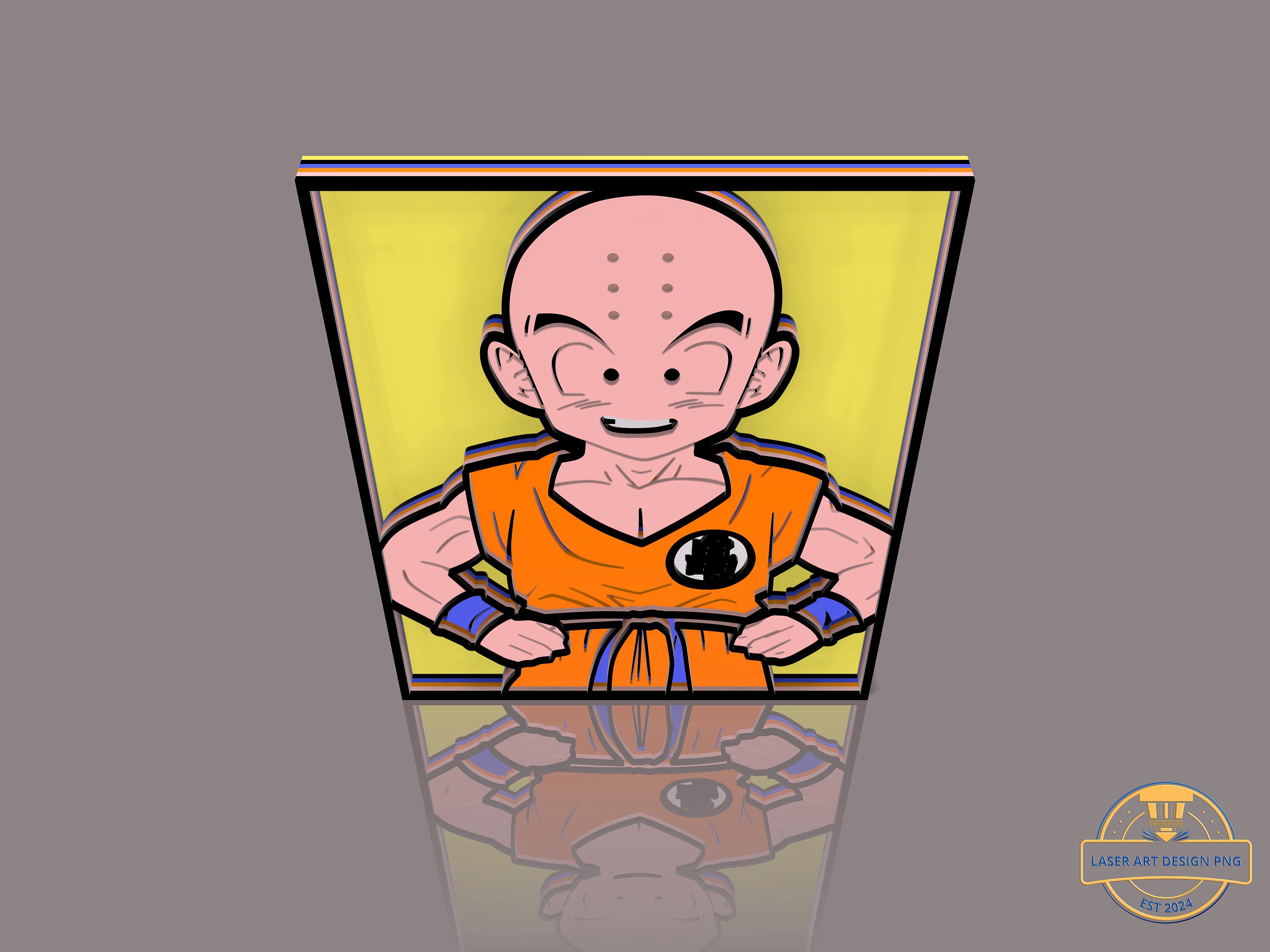 Anime Character Layered 3D Wall Frame Laser Cut Template Cricut Cartoon ...