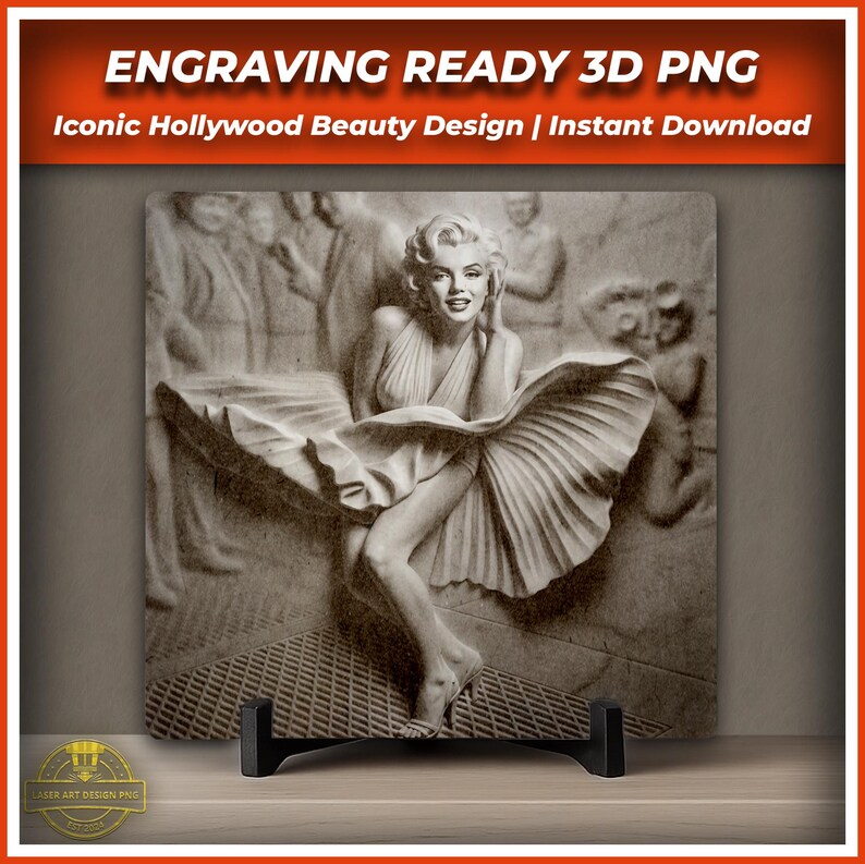 3D Illusion Wood Carving | Iconic Hollywood Beauty | Laser Engraving ...