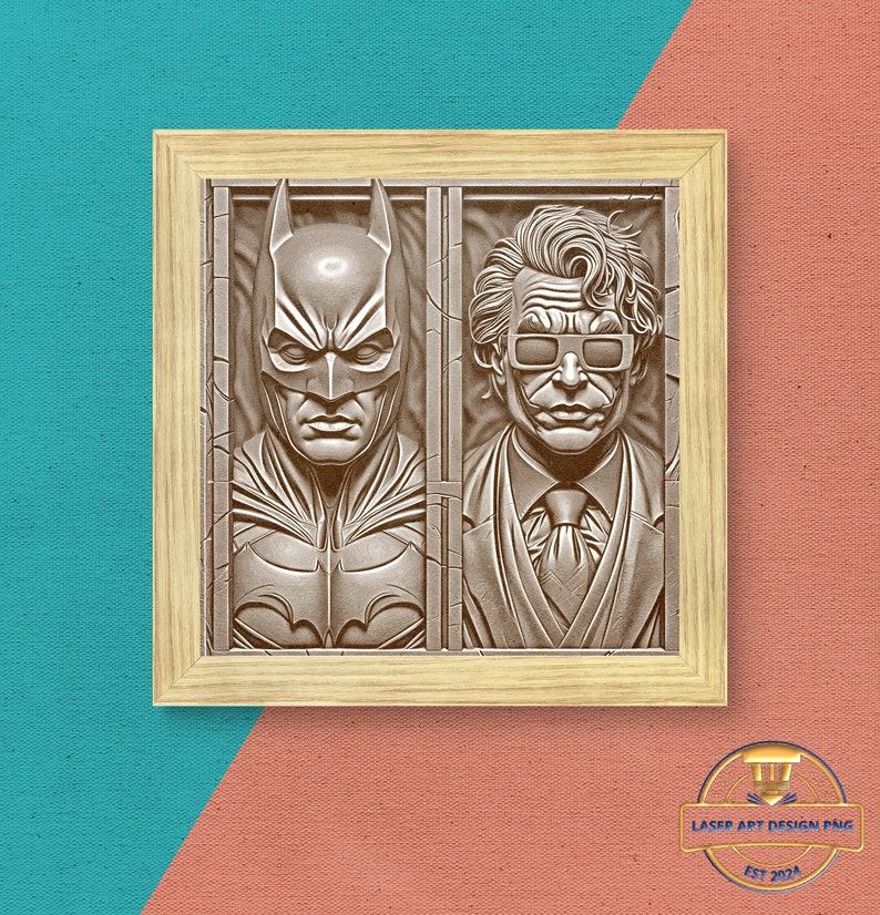 3D Illusion Wood Carving | Urban Bat Guardian & Star Sentinel | Laser ...