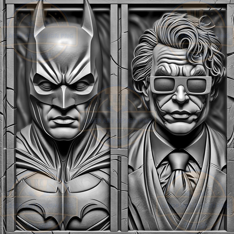 3D Illusion Wood Carving | Urban Bat Guardian & Star Sentinel | Laser ...