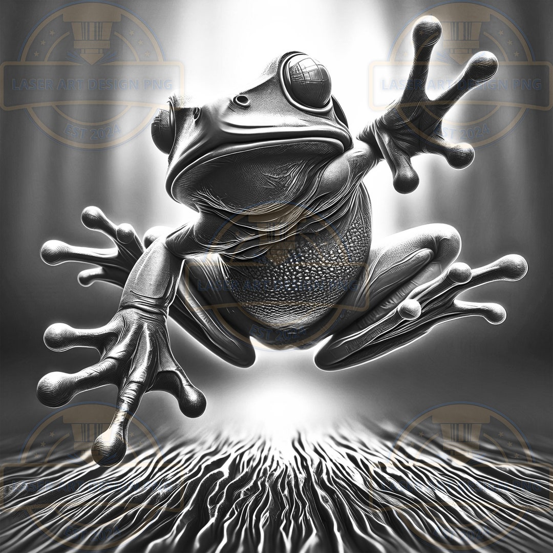 3D Frog Illusion Laser Engrave File: Animal PNG (digital Download) - Etsy