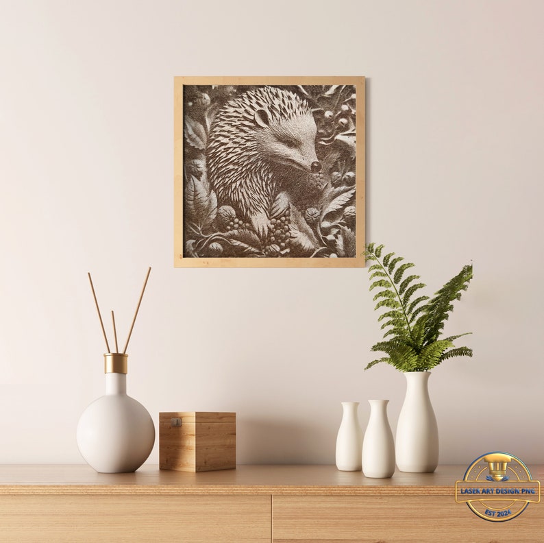 3D Hedgehog Laser Engraving File: Illusion Art PNG (digital Download ...