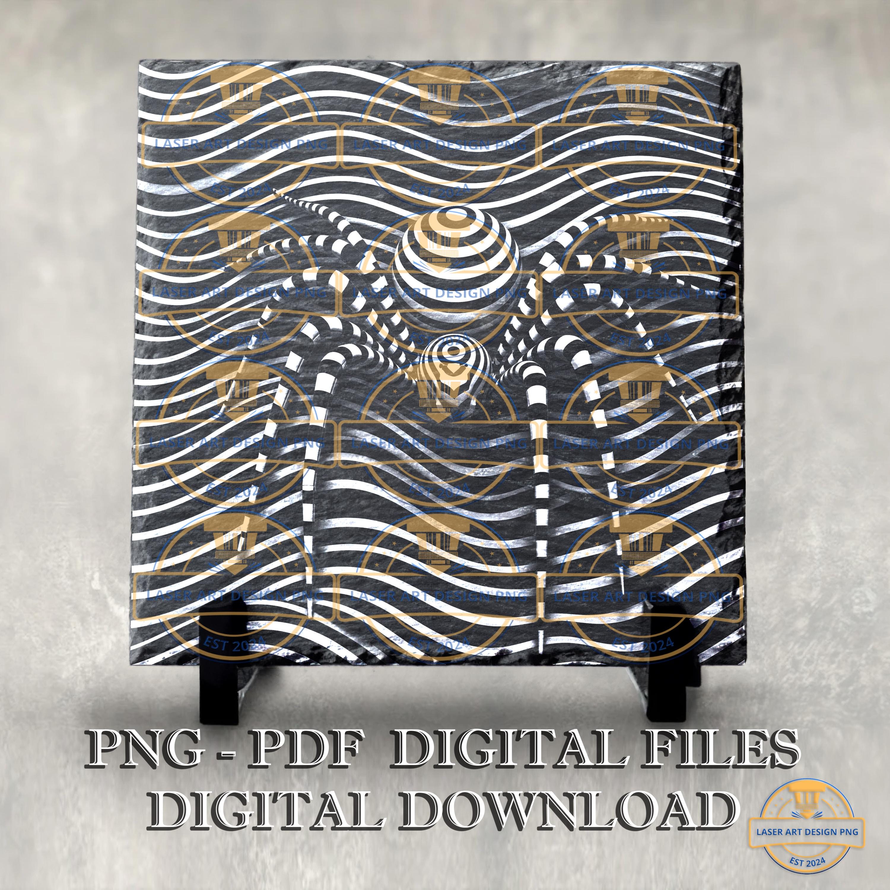 Optical Illusion Spider Art: Laser Cut PNG File (digital Download) - Etsy