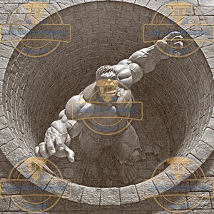 3D Wall-break Engraving PNG | Laser Engraving File | High-resolution ...