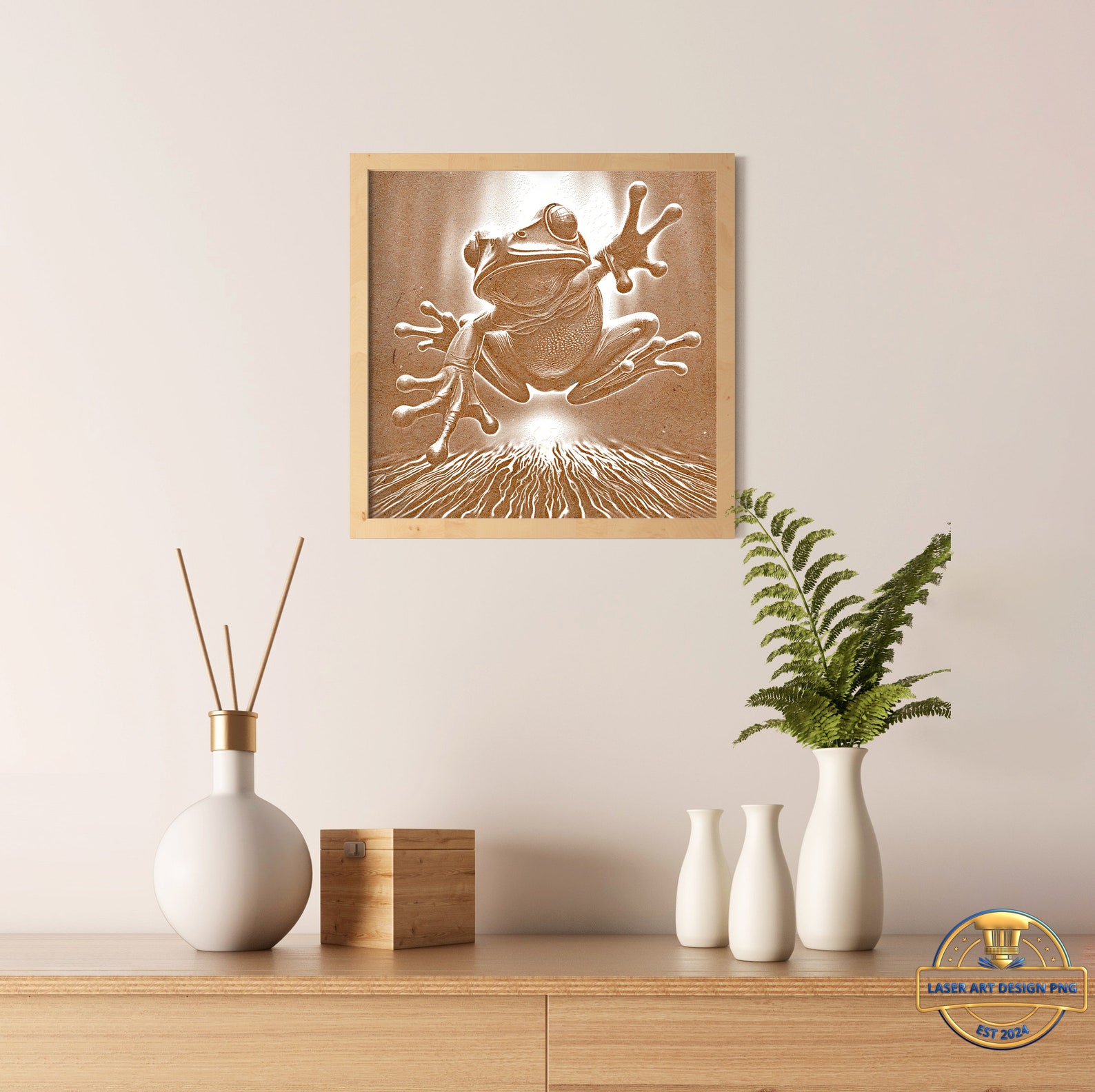 3D Frog Illusion Laser Engrave File: Animal PNG (digital Download) - Etsy