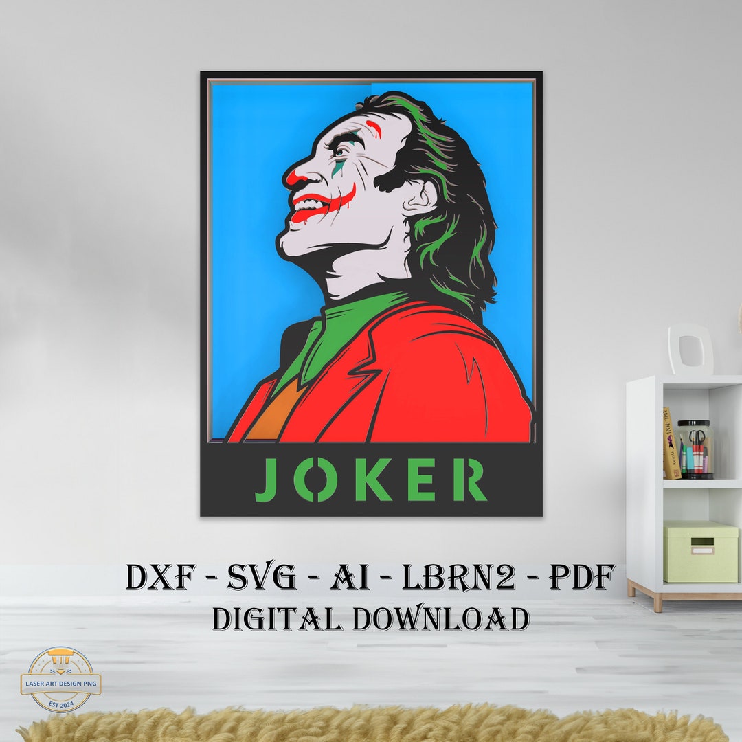 Anime Character Layered 3D Wall Frame Laser Cut Template Cricut Cartoon ...