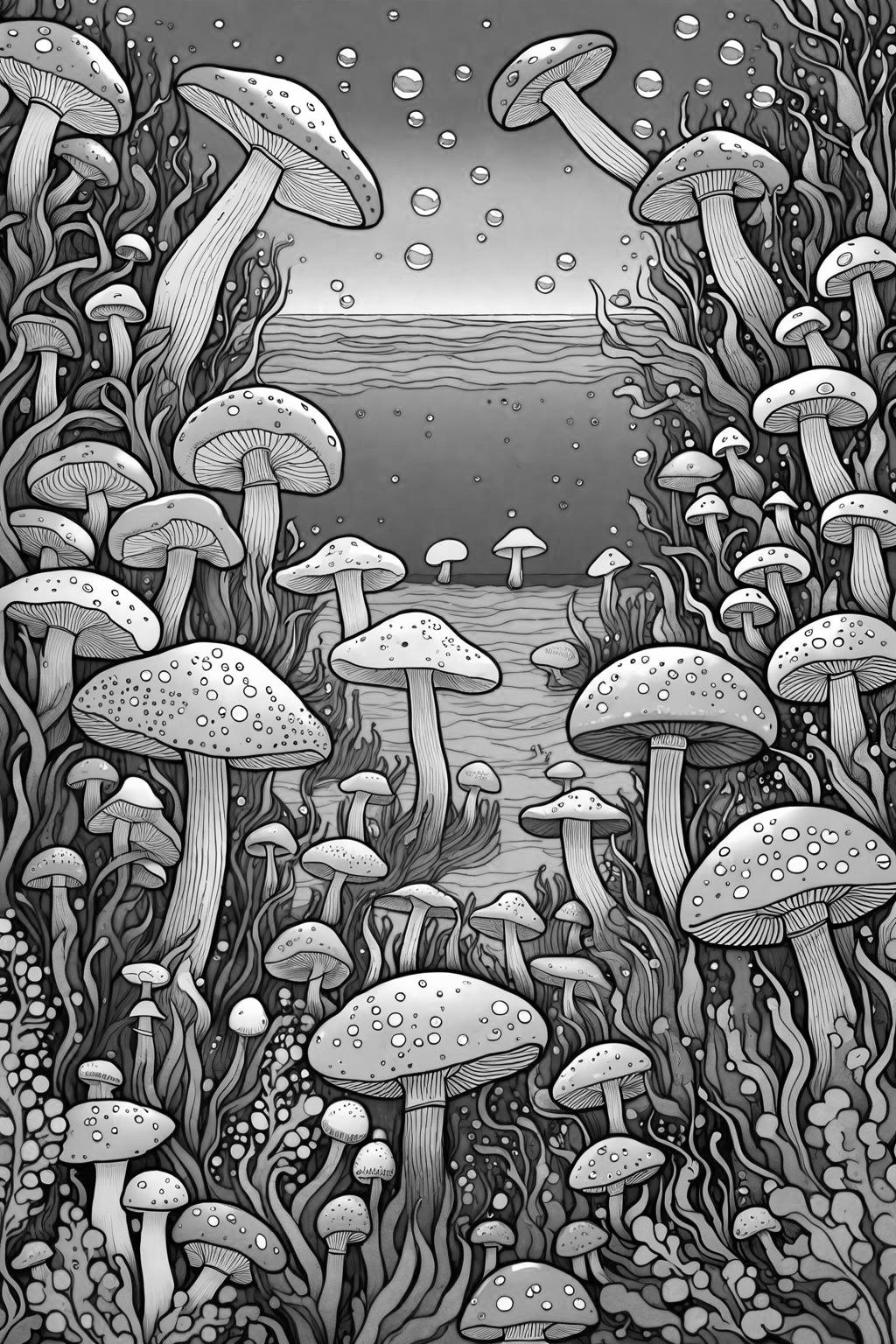 Fungi & Things Colouring Pages - Etsy