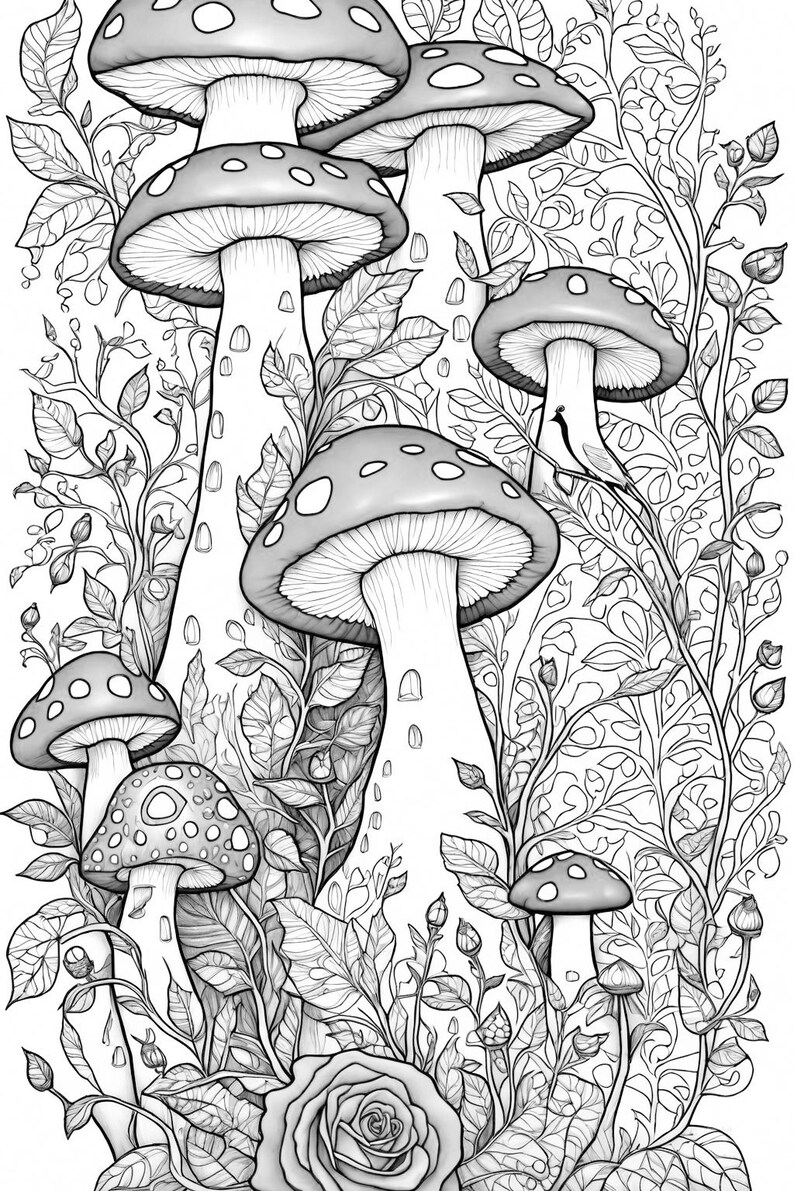 Fungi & Things Colouring Pages - Etsy