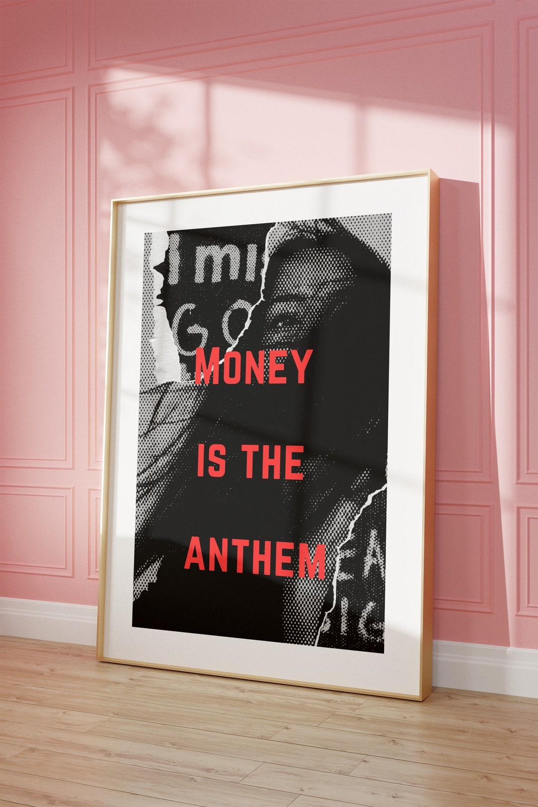 Money is the Anthem, Feminine Poster, Thumblr Era, Digital Print, Hot ...