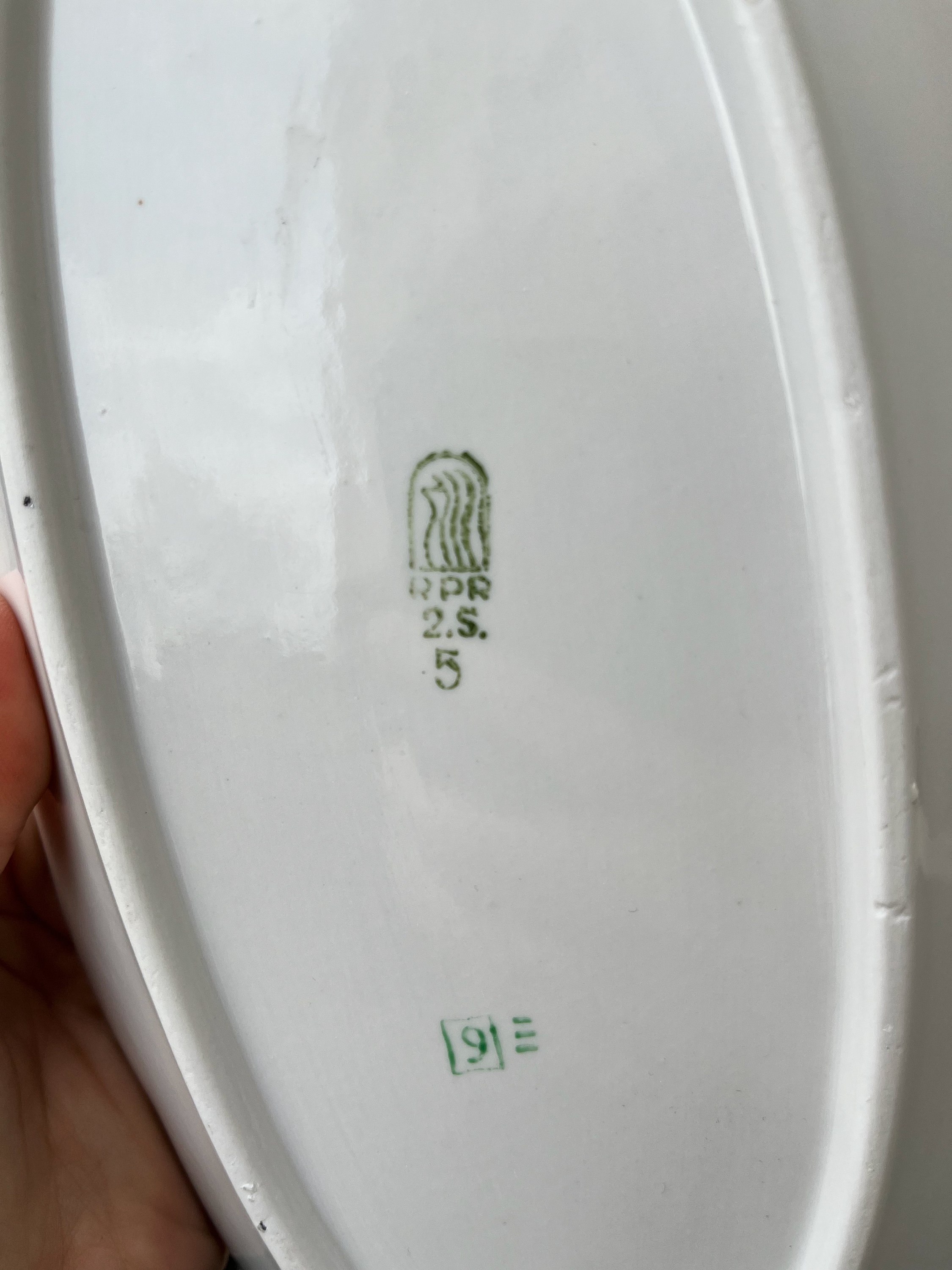 Vintage Porcelain Serving Oval Dish With Chamomile and Golden Rim. - Etsy