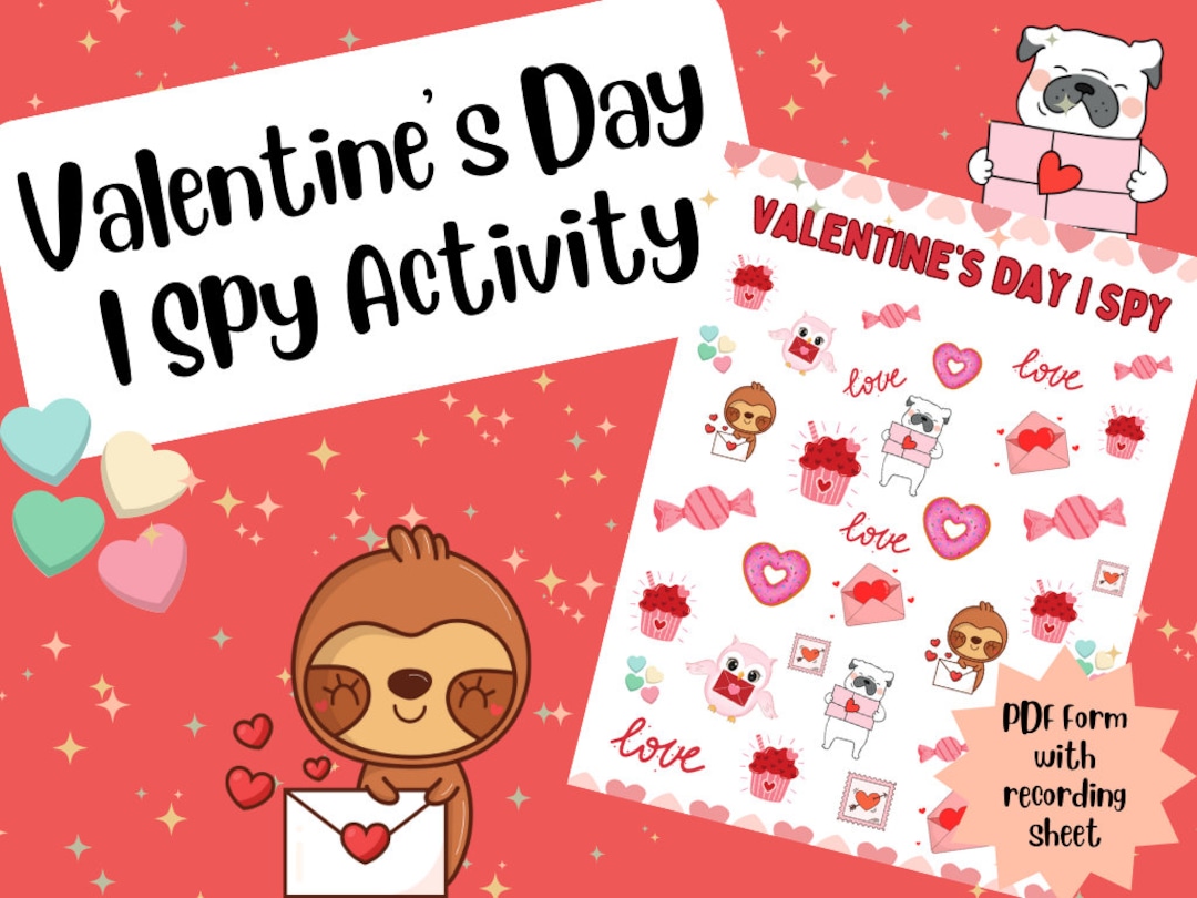 Valentine's Day I Spy Activity // I Spy Game - Etsy