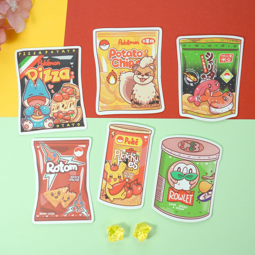 Chips Vinyl Sticker Pack / PKMN - Etsy